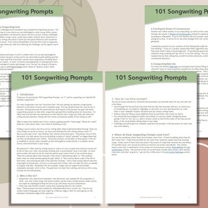 101 Songwriting Tips to Jumpstart Creative Lyric Writing, Vol. 1 - Etsy