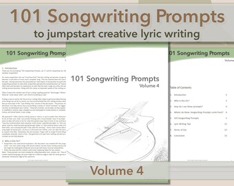 101 Songwriting Tips to Jumpstart Creative Lyric Writing, Vol. 1 - Etsy