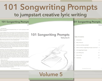 101 Songwriting Tips to Jumpstart Creative Lyric Writing, Vol. 1 - Etsy
