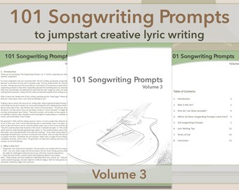101 Songwriting Tips to Jumpstart Creative Lyric Writing, Vol. 1 - Etsy
