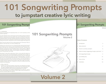101 Songwriting Tips to Jumpstart Creative Lyric Writing, Vol. 1 - Etsy
