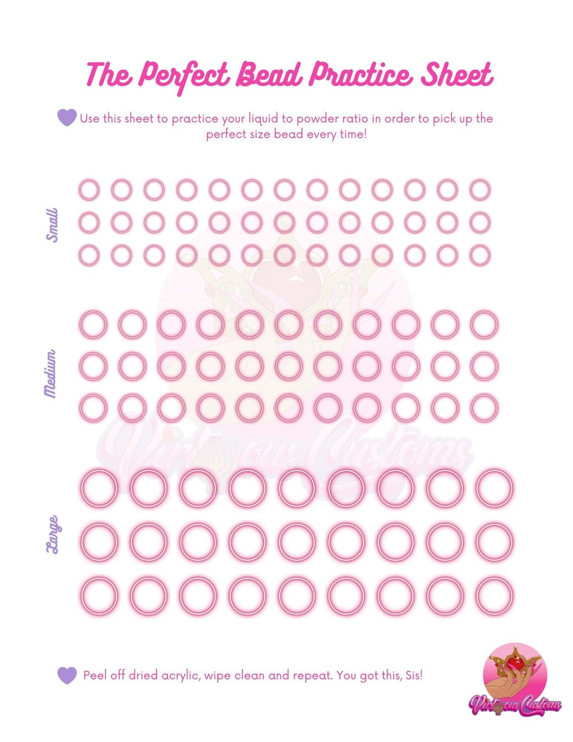 Acrylic Nail Practice Sheet - Etsy