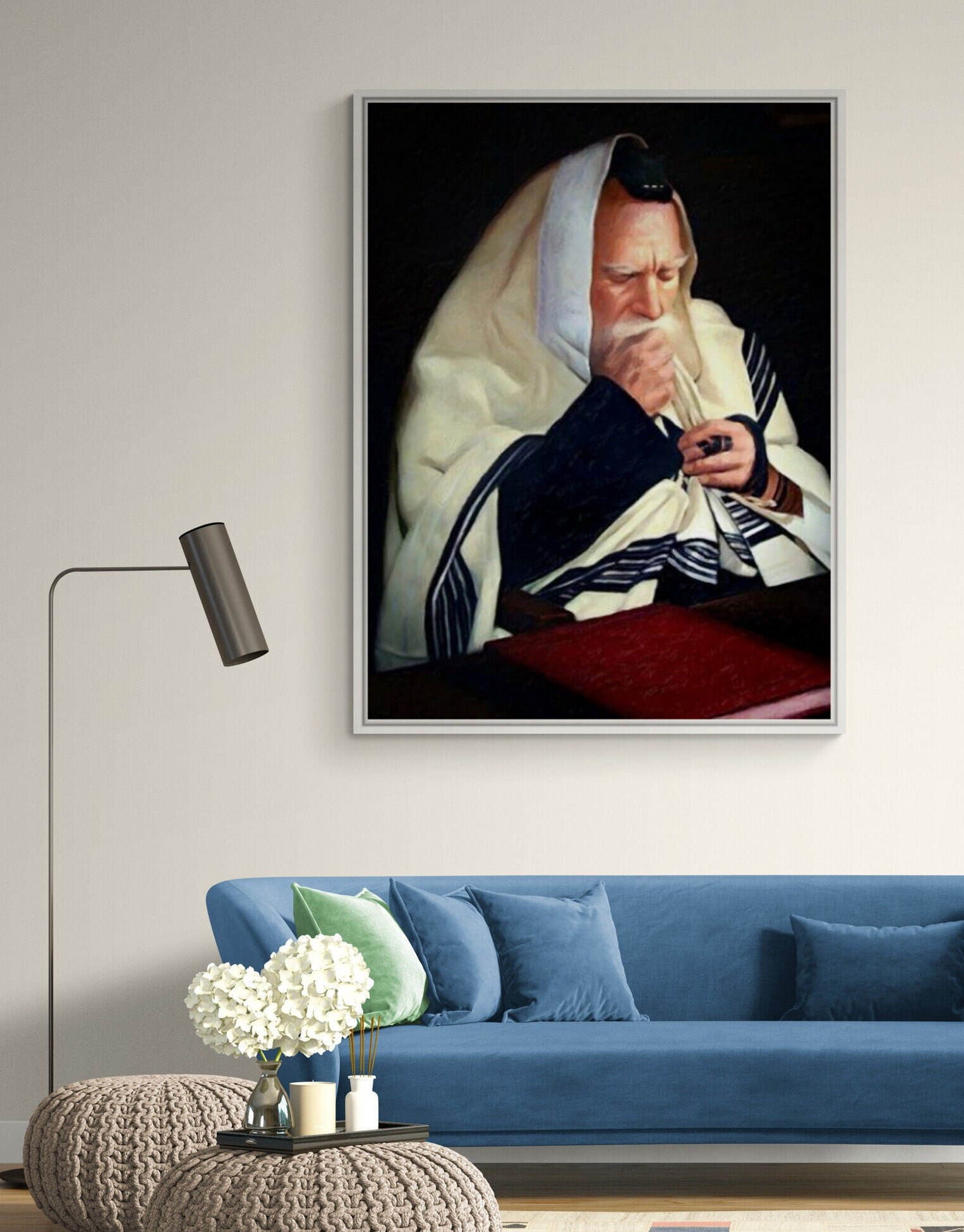 Reb Moshe Feinstein Portrait Canvas Print Oil Painting Replica Printed ...