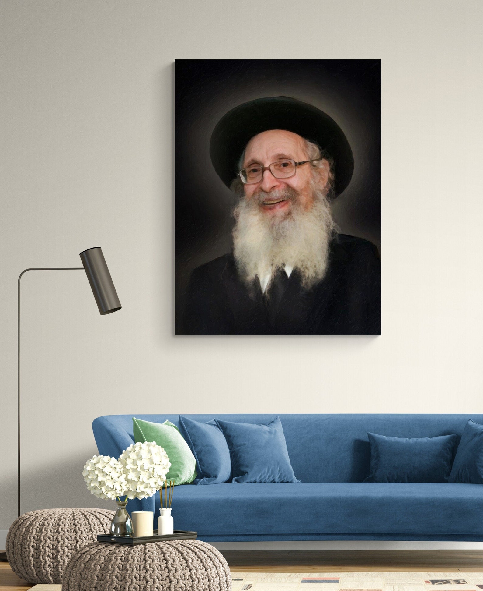 Rav Nosson Tzvi Finkel Portrait Canvas Print - Oil Painting Replica ...