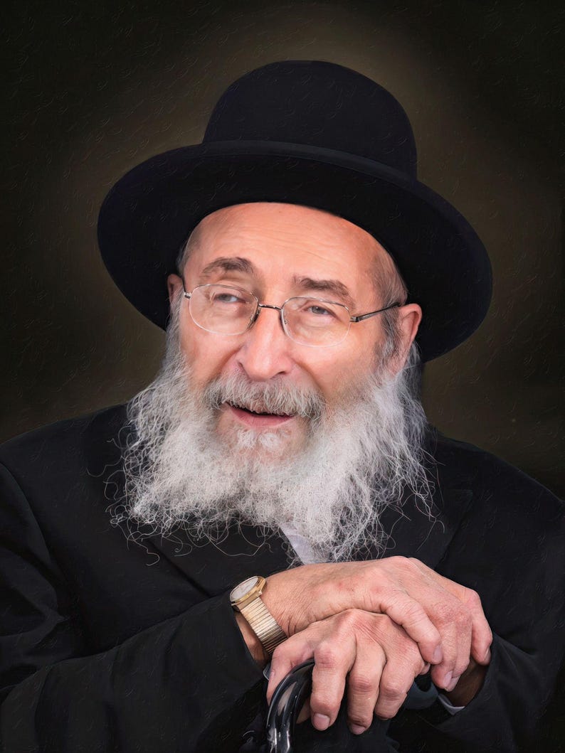 Captivating Portrait of Rav Moshe Wolfson With Realistic Painting ...