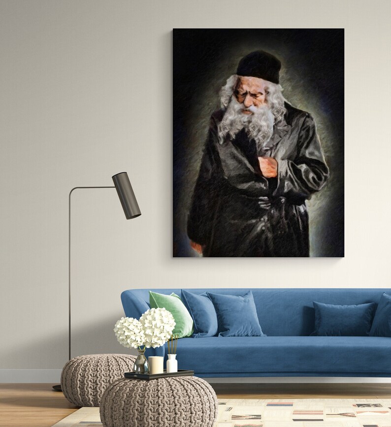 Imrei Emes of Gur Portrait Canvas Print - Oil Painting Replica Printed ...