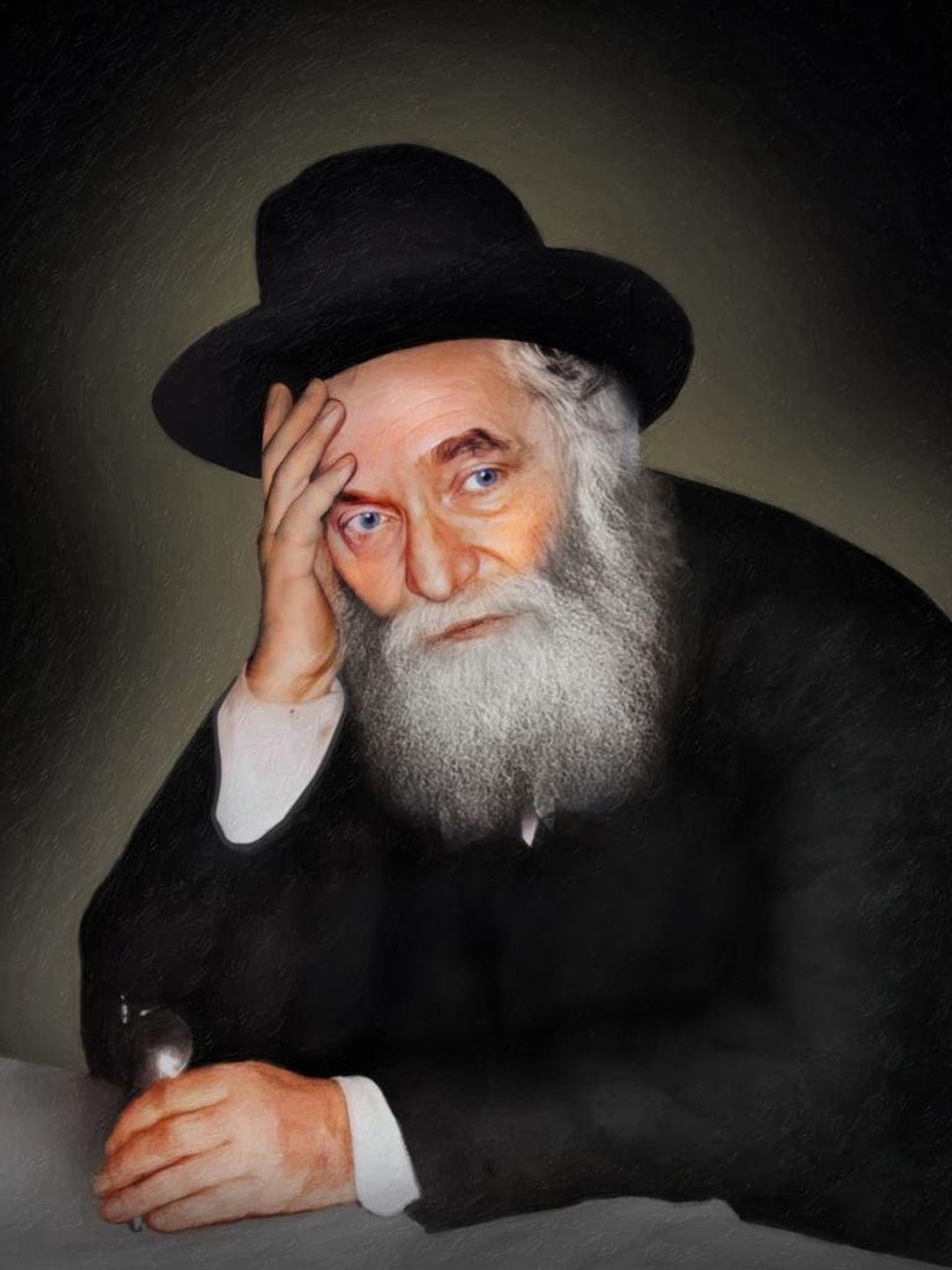 Rav Aharon Kotler Portrait Canvas Print - Oil Painting Replica Printed ...