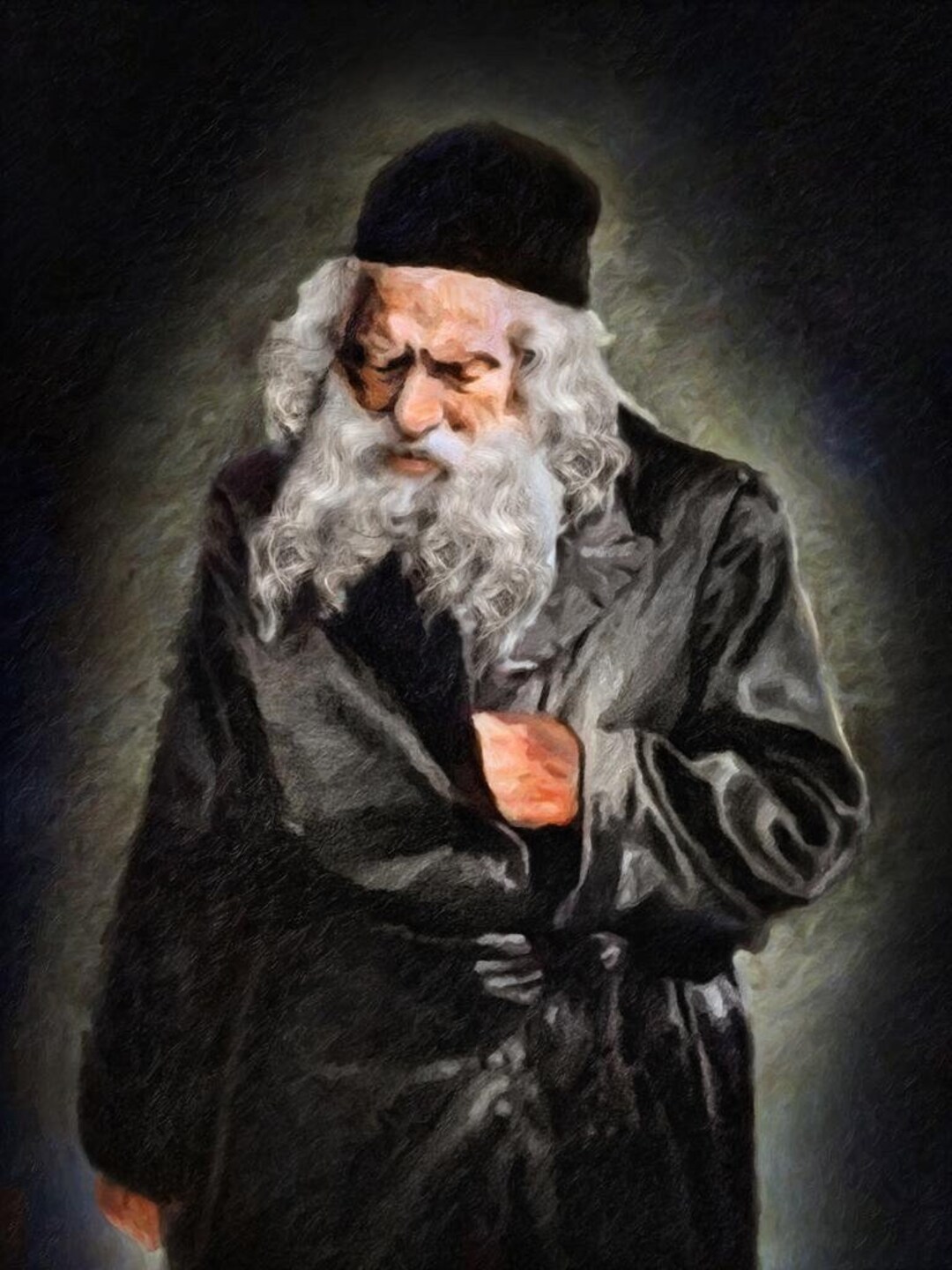 Imrei Emes of Gur Portrait Canvas Print - Oil Painting Replica Printed ...