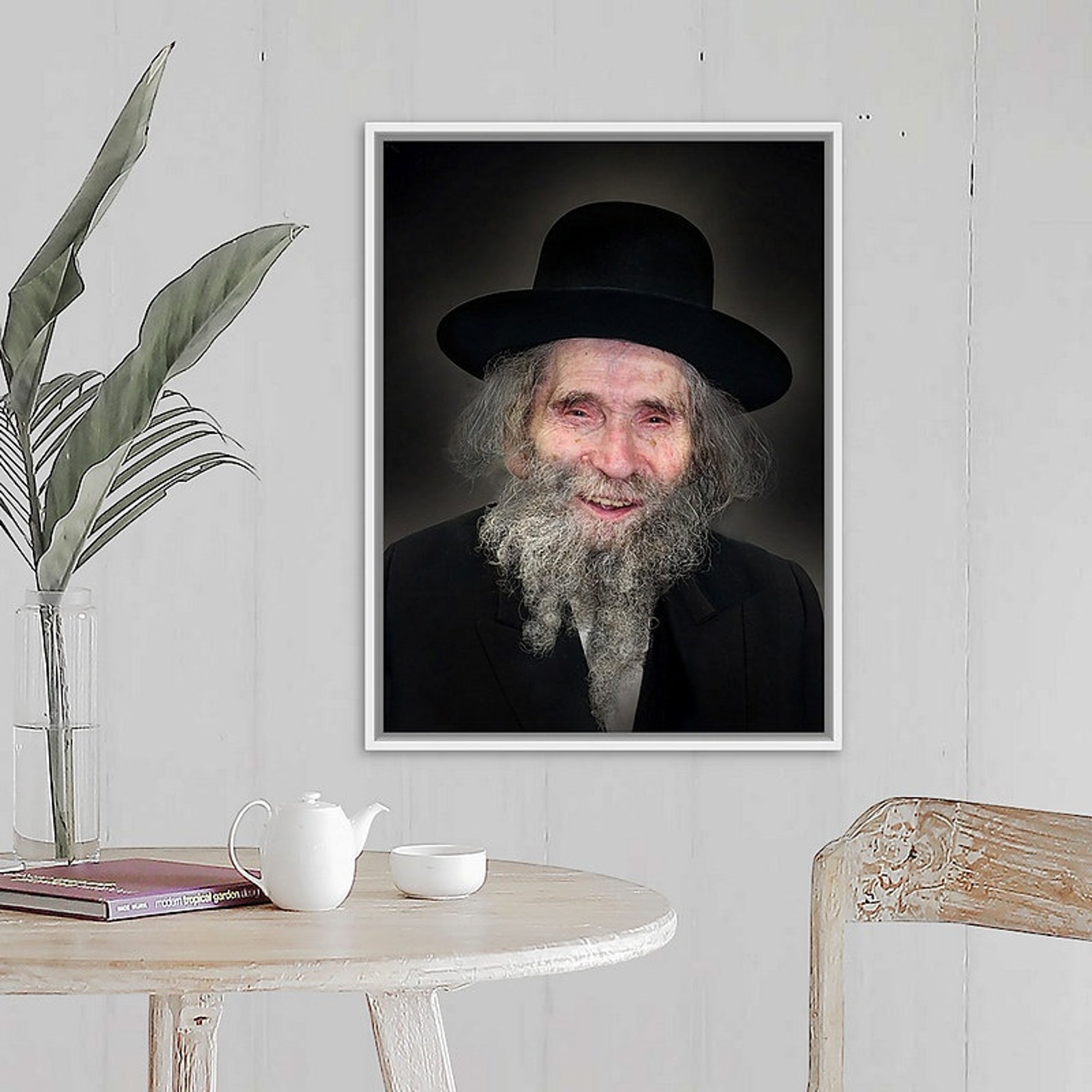 Rav Aharon Leib Shteinman Portrait Canvas Print - Oil Painting Replica ...