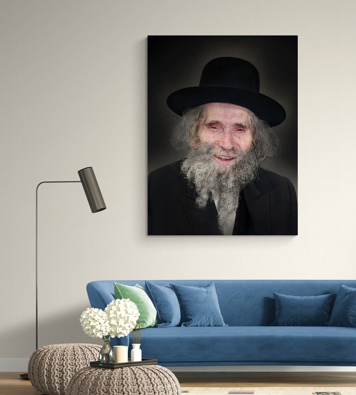 Rav Aharon Leib Shteinman Portrait Canvas Print - Oil Painting Replica ...