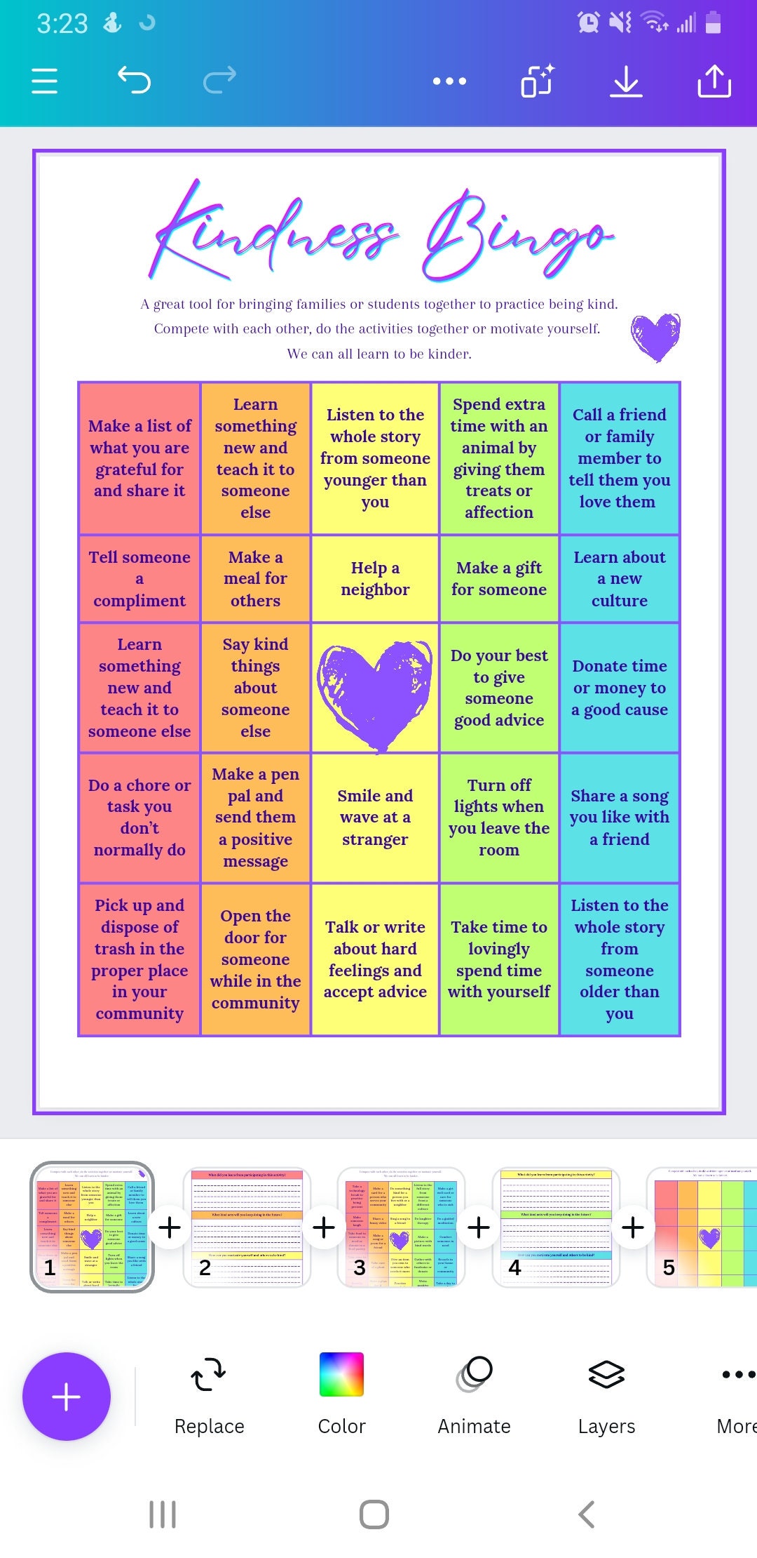 Kindness Bingo Activity Pack Learning Tool for Students, Teachers or ...