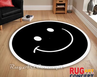 Emoji Round Rug - Etsy