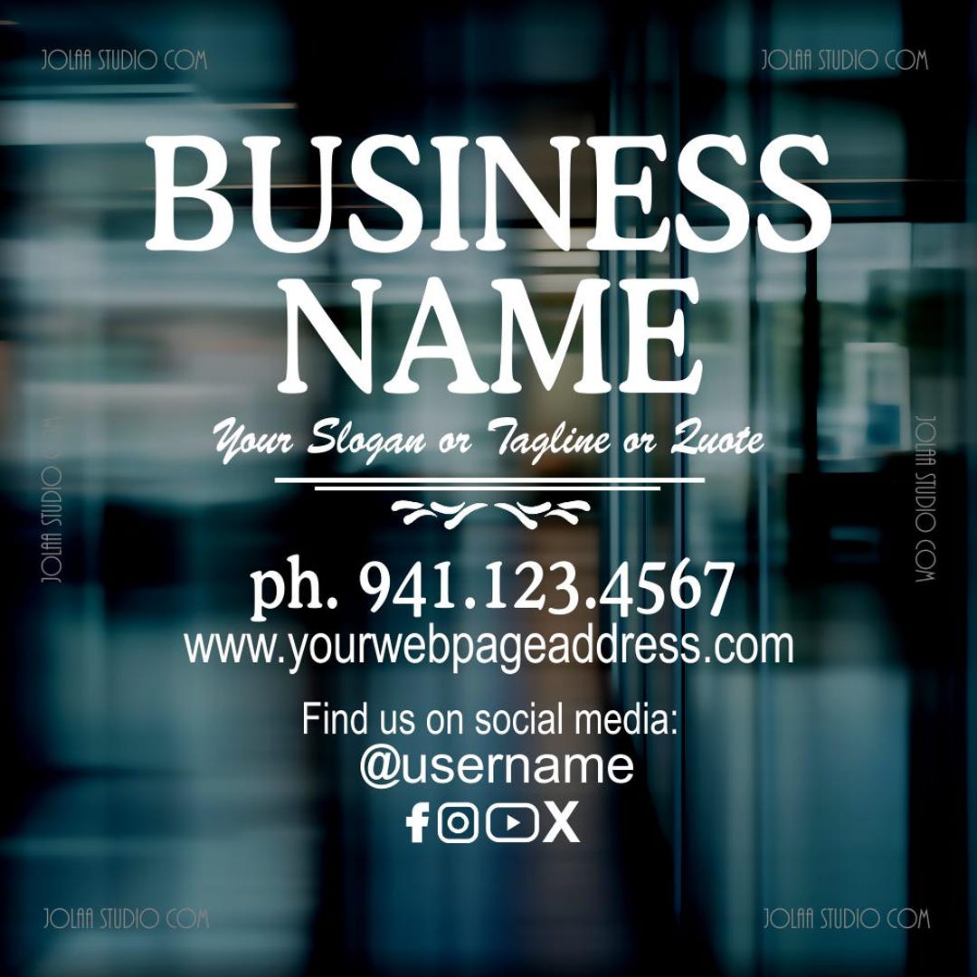 Custom Vinyl Business Sign: Window, Door, Vehicle Decal - Etsy