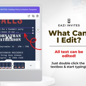 Deployment Send off Going Away Party Video Invitation Template I ...