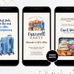 Going Away Moving Farewell Trunk Party Video Invitation Template I ...