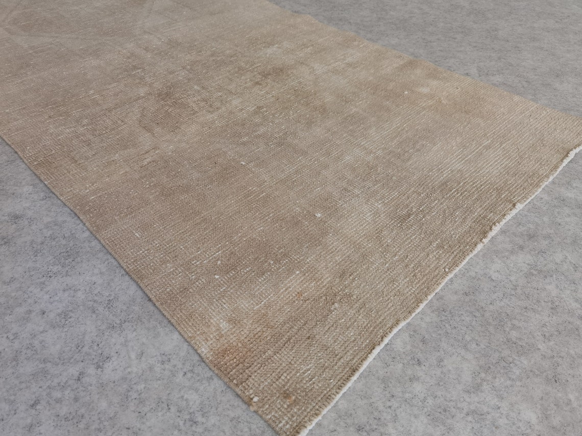 Timeless Splendor: Vintage 1970s Turkish Wool Rug With Faded Geometric ...