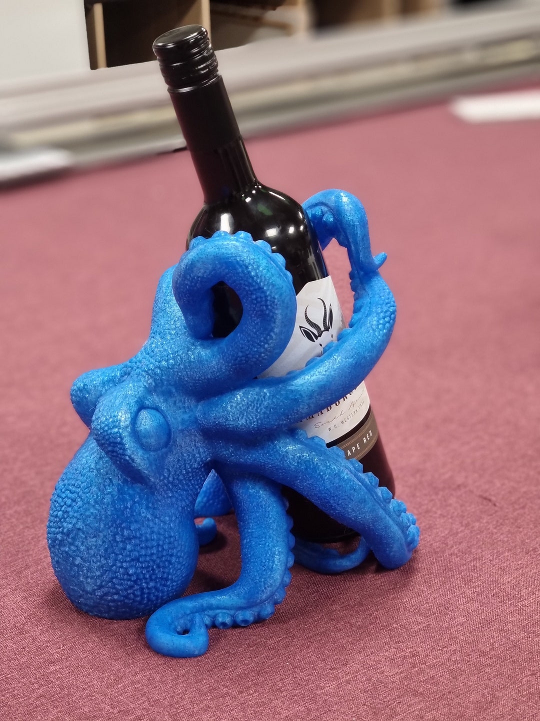 Octopus Wine Bottle Holder Sparkling Blaxk - Etsy