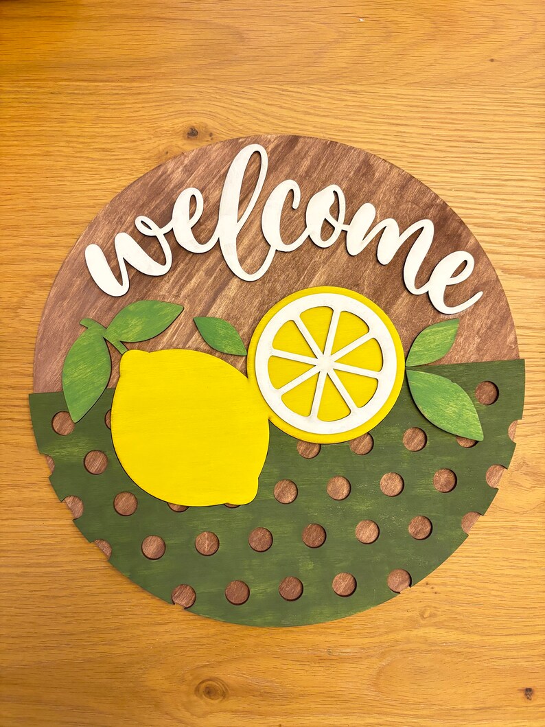 Lemon Welcome Sign DIY Craft Kit or Blank - Etsy