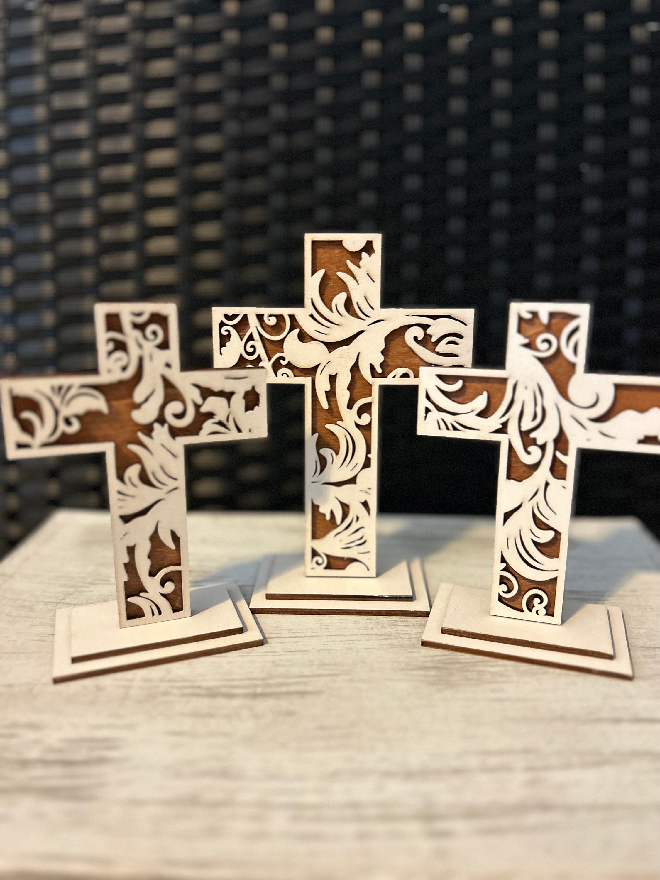 Laser Cut Floral Crosses Craft Kit Diy - Etsy