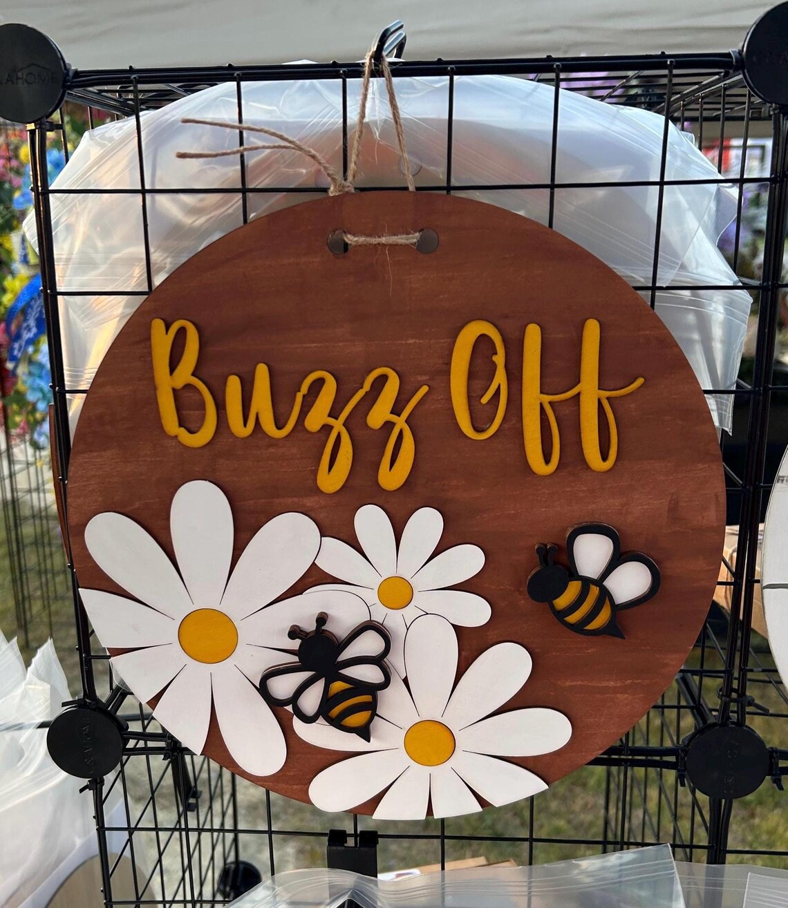 Buzz off Flowers and Bees Layered Wood Sign Decor Craft Kit Diy - Etsy