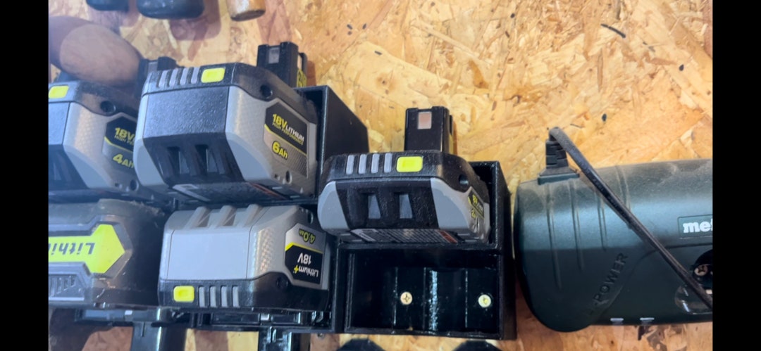 RYOBI ONE+ 18v Double Battery Holder Storage Wall Mount - Etsy