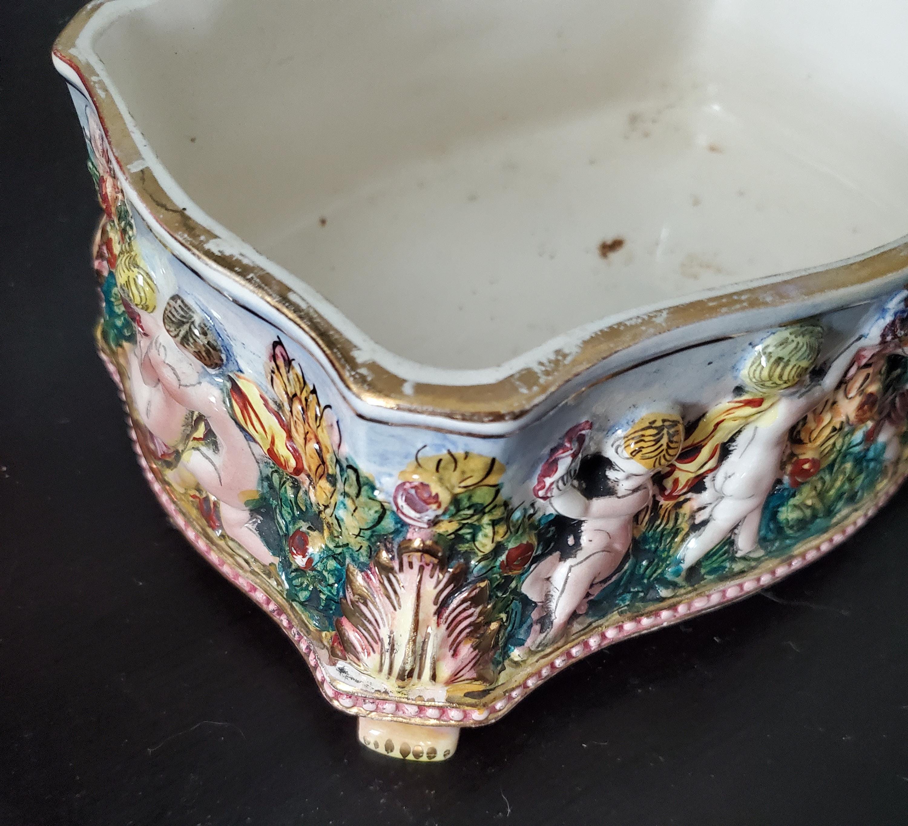 Capodimonte Box With Lid - Porcelain Vintage 1940s - Etsy