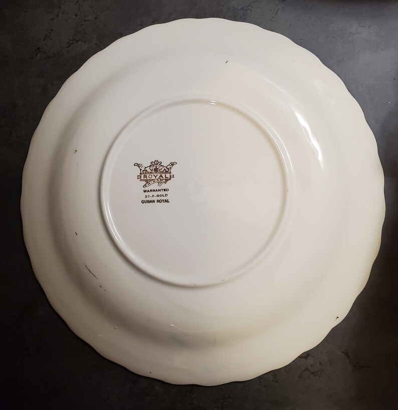 1930s Royal China Dinner Plate / Quban Royal 22k/discontinued Pattern ...
