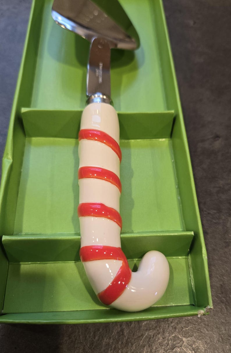 Christmas Candy Cane Cake Server Vintage 1980s - Etsy