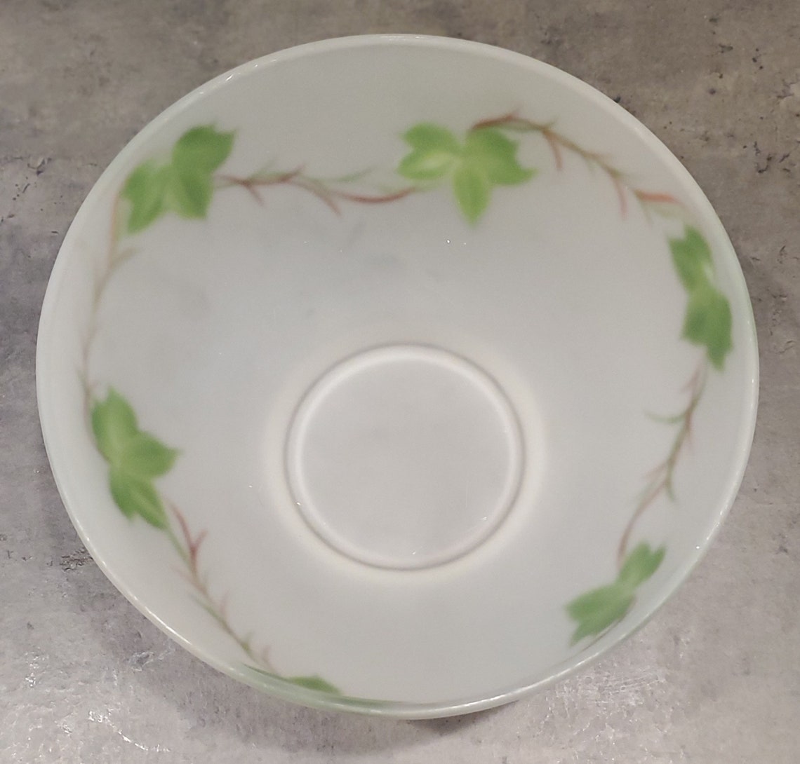 MC 1950s Hazel Atlas Gay Fad Ivy Handpainted Satin Frosted Glass Fruit ...