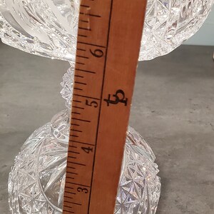 Pressed Glass Crystal Footed Pedestal Compote Dish / Byrdes Collection ...