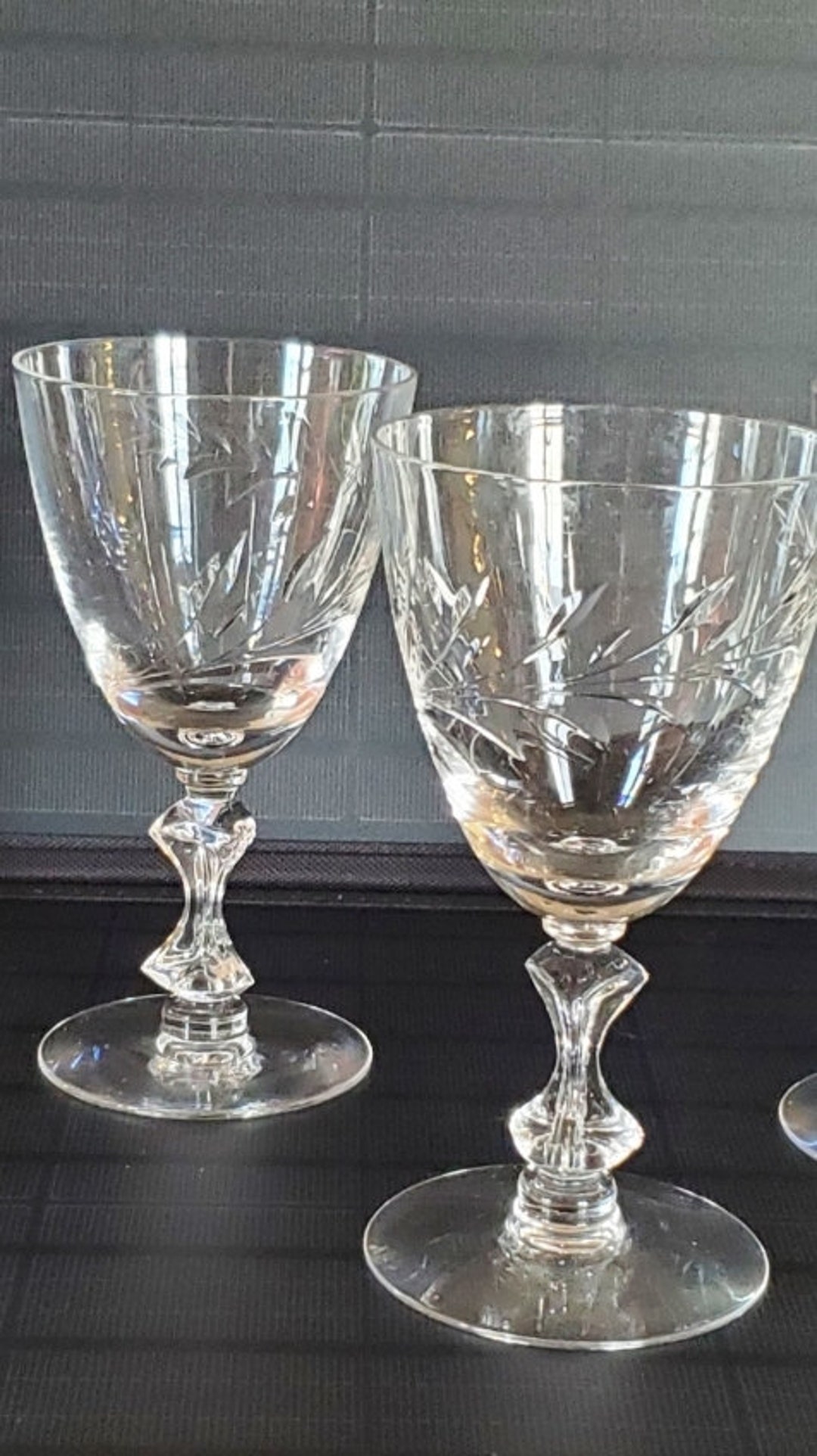 Vtg Tiffin Franciscan Chilton/ Crystal Juice Glass Stemware / Set of 2 ...
