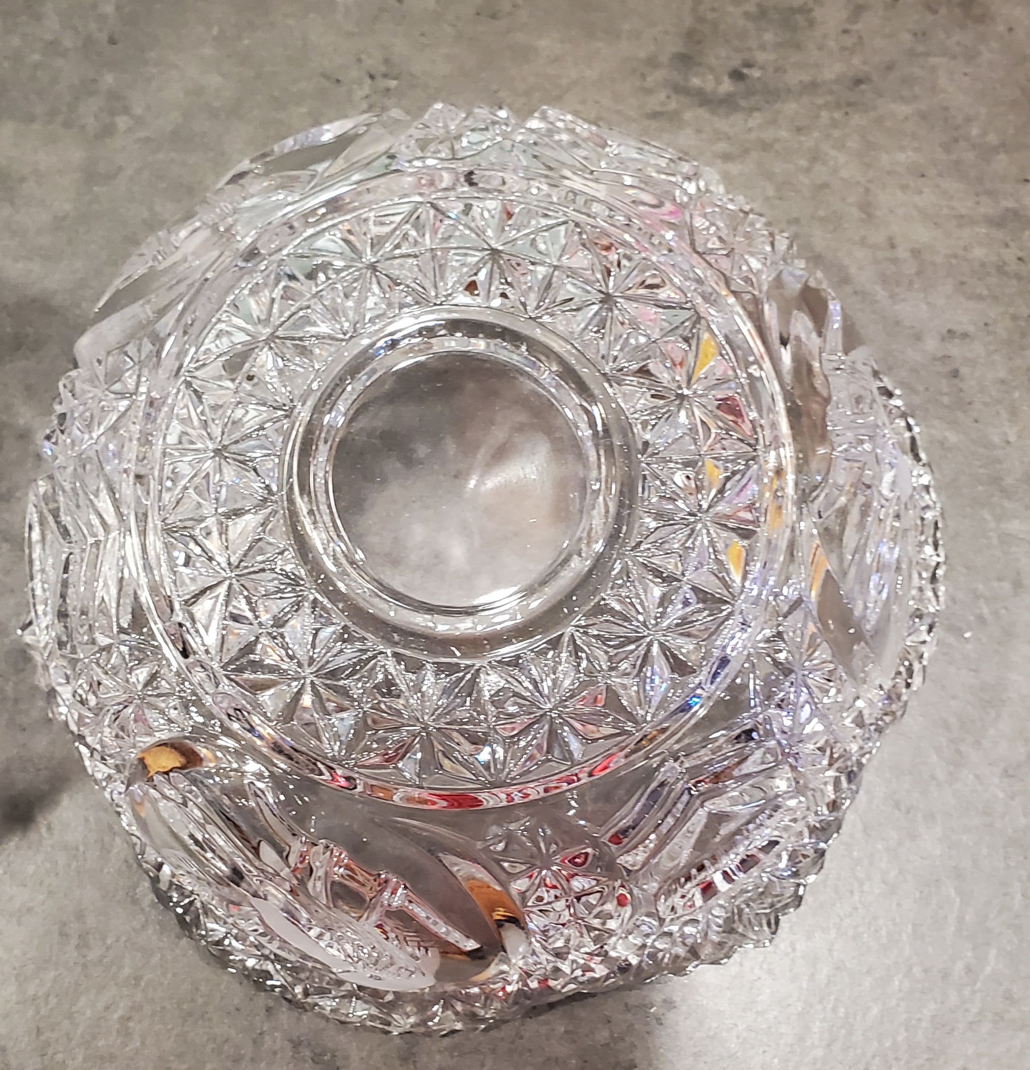 Pressed Glass Crystal Footed Pedestal Compote Dish / Byrdes Collection ...