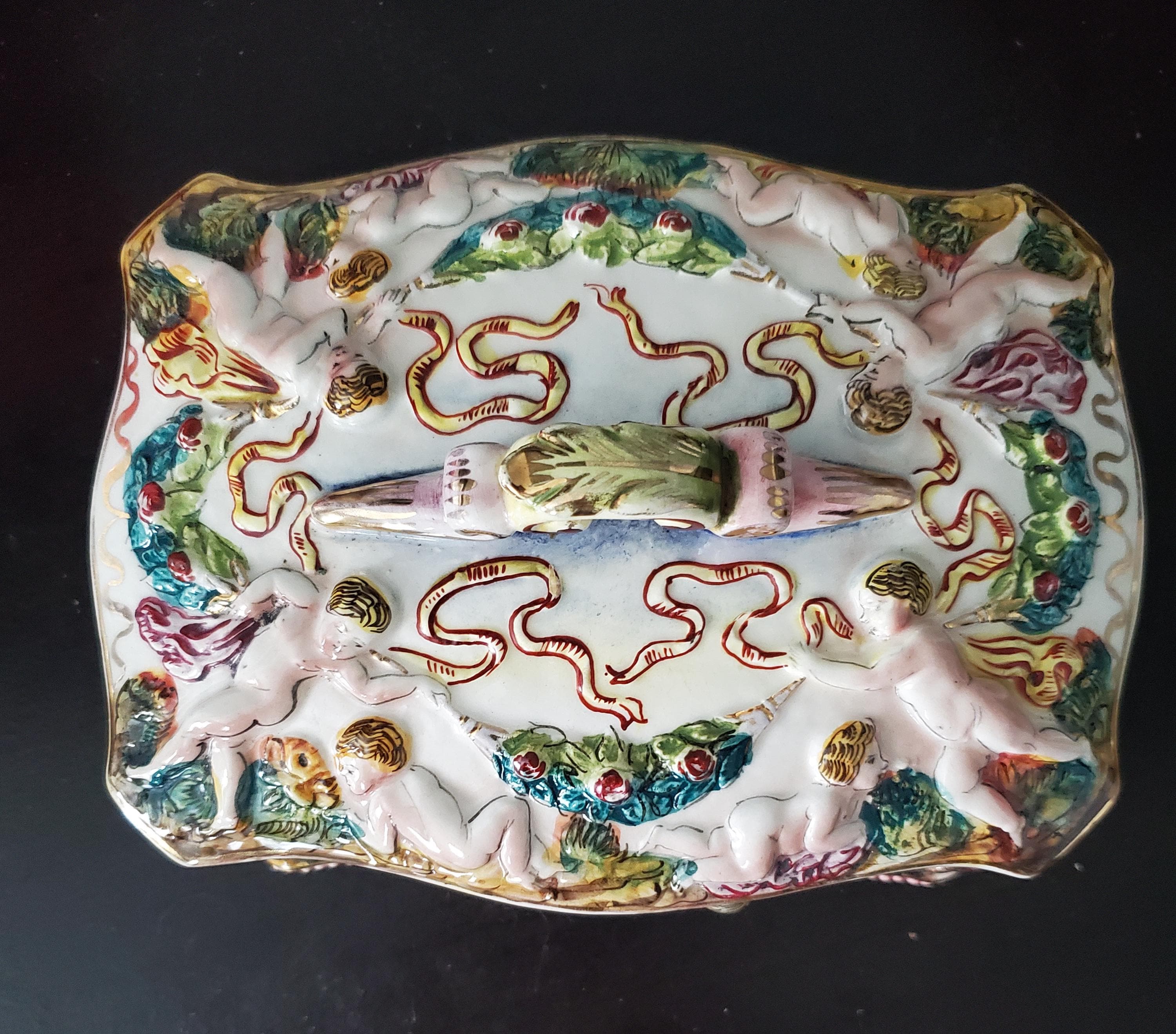 Capodimonte Box With Lid - Porcelain Vintage 1940s - Etsy