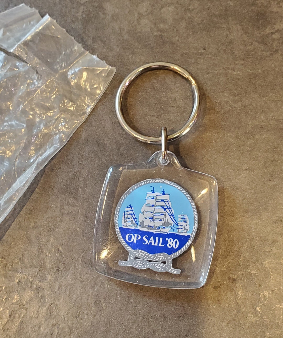Tall Ships 1980 Commemorative Keychain / New Vintage in Package / "op ...