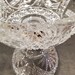 Pressed Glass Crystal Footed Pedestal Compote Dish / Byrdes Collection ...