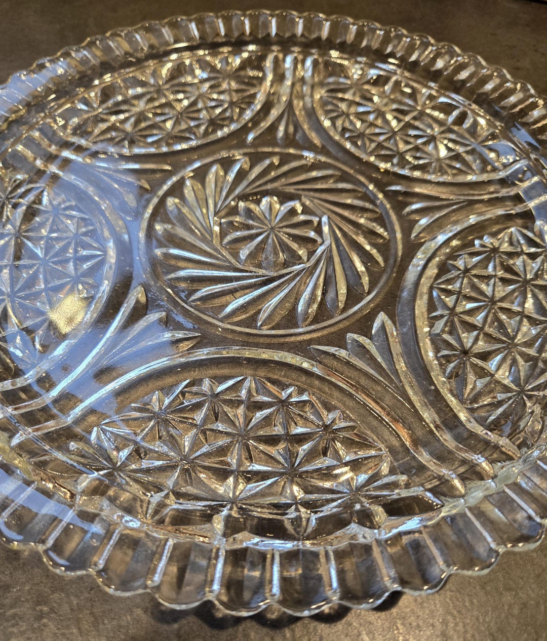 Vintage MC Stars & Bars Round Cake Plate Serving Platter by Anchor ...