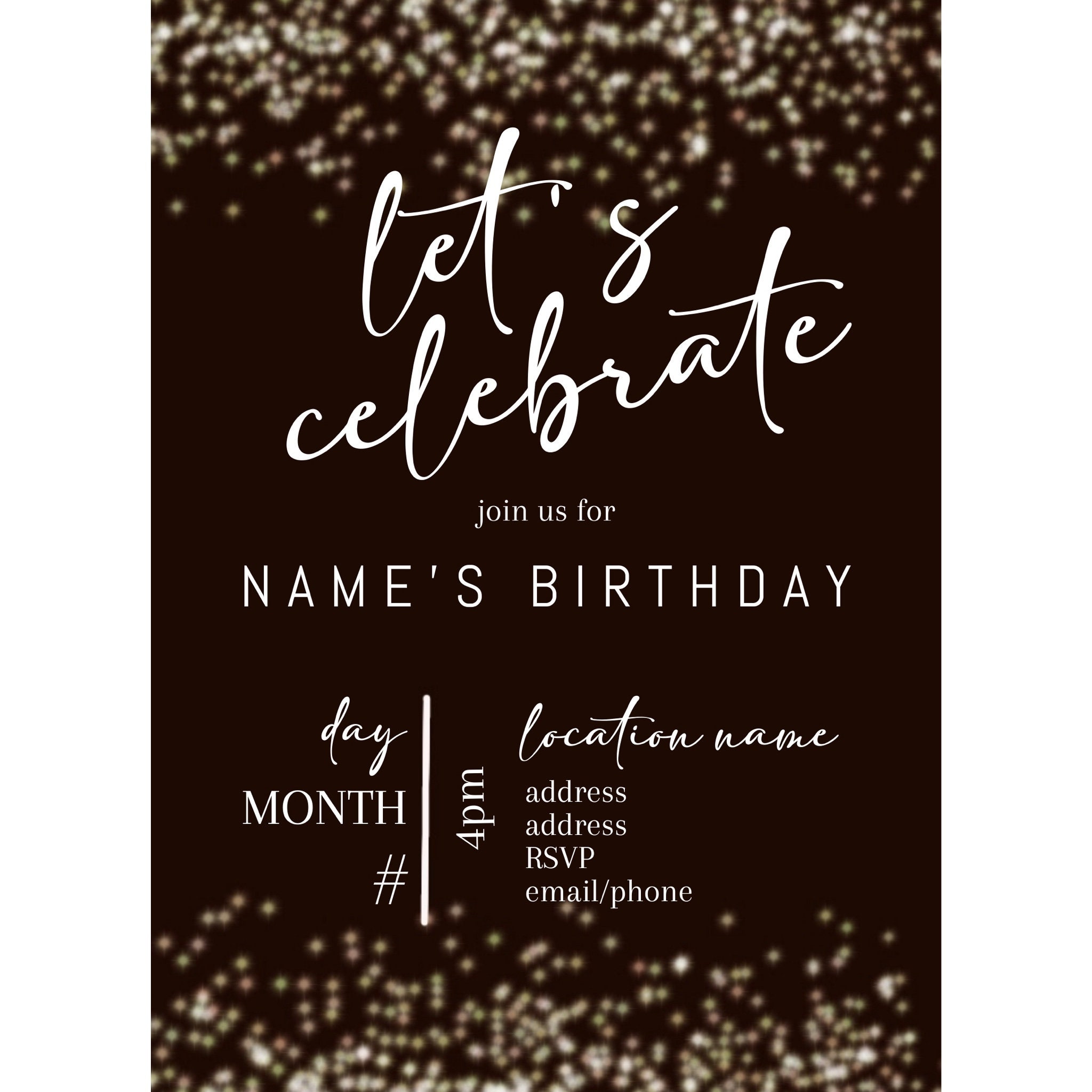 Let's Celebrate Party Invitation - Etsy