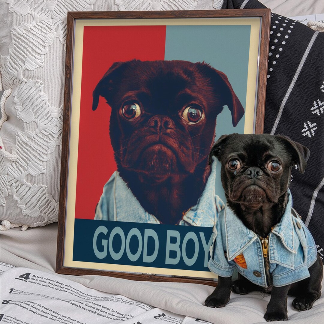 Custom Pet Portrait – Hope Poster Style Political Parody Gift - Etsy