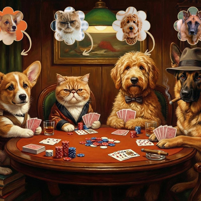 Print Dogs Playing Cards - Etsy