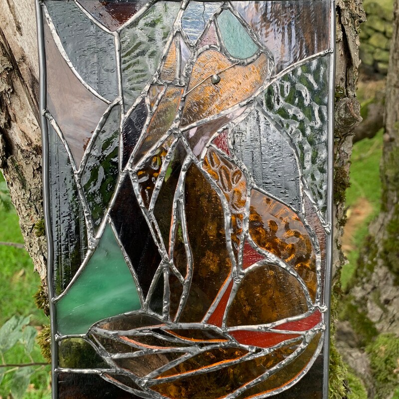 Stained Glass Fox - Etsy