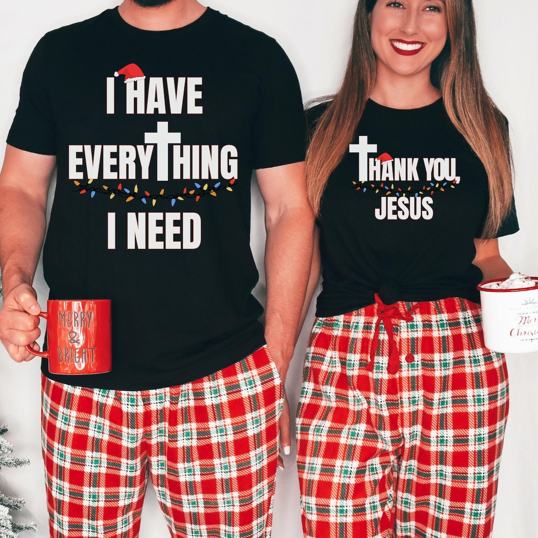 Christian Christmas Matching Pajamas, Religious Family Pjs, Bible Verse ...