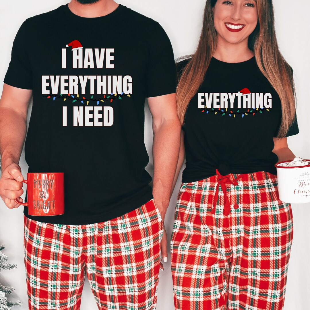 Funny Couples Pajamas for Christmas, Couples Christmas Pjs, Couples ...