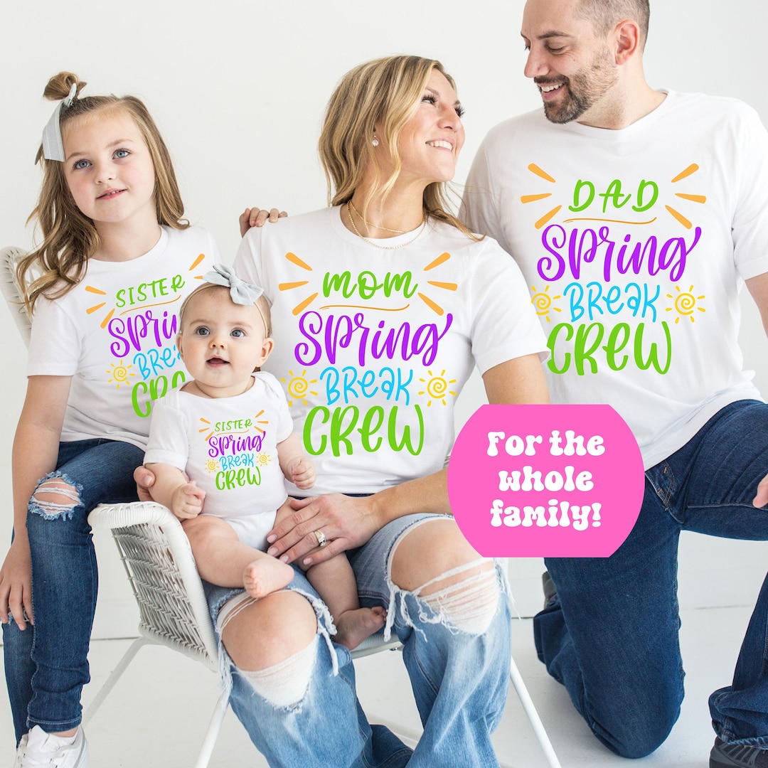 Matching Family Spring Break Shirts, Custom Vacation Tees, Family Beach ...