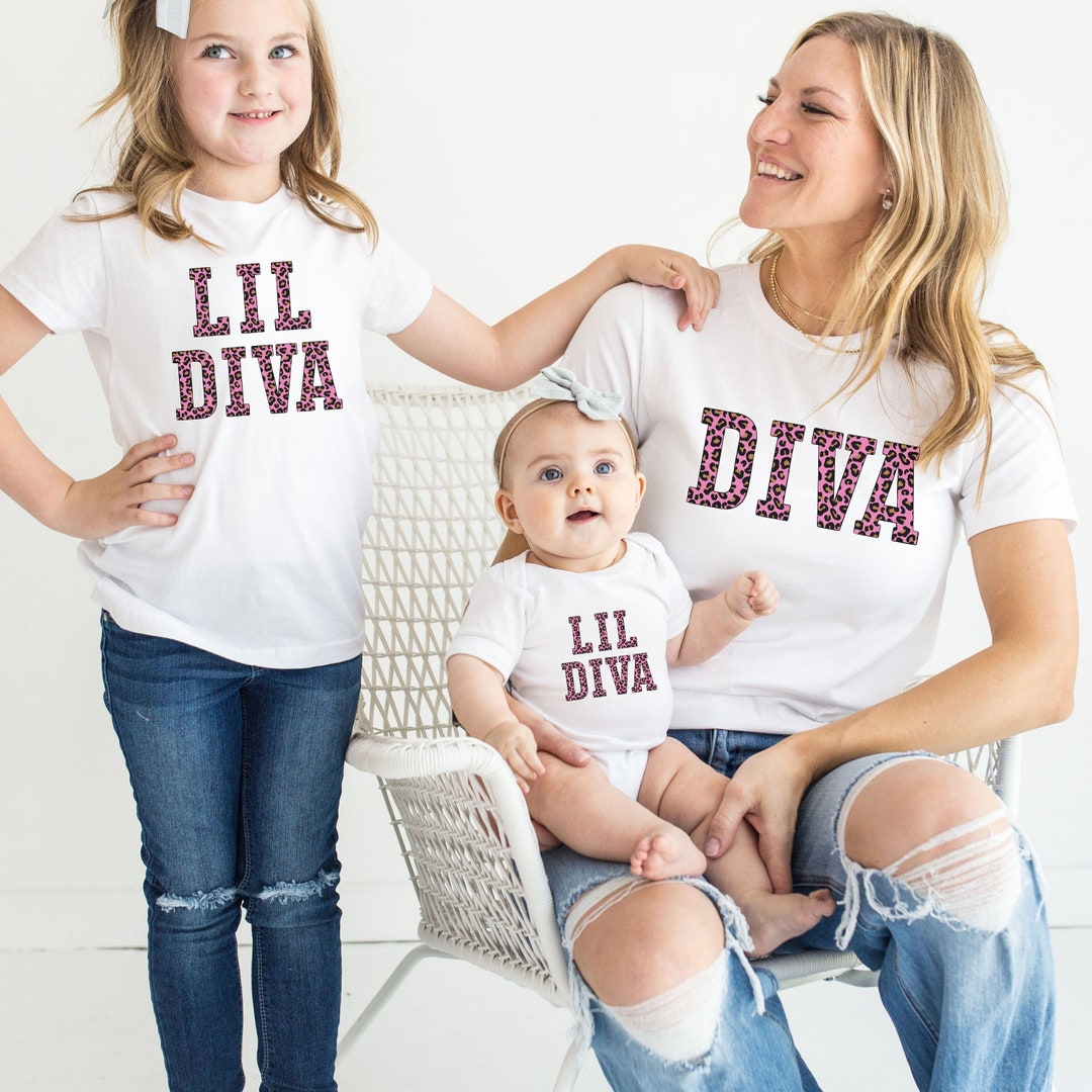 Diva Mama and Mini Shirts, Custom Mom Tshirt, Mothers Day Gift for New ...