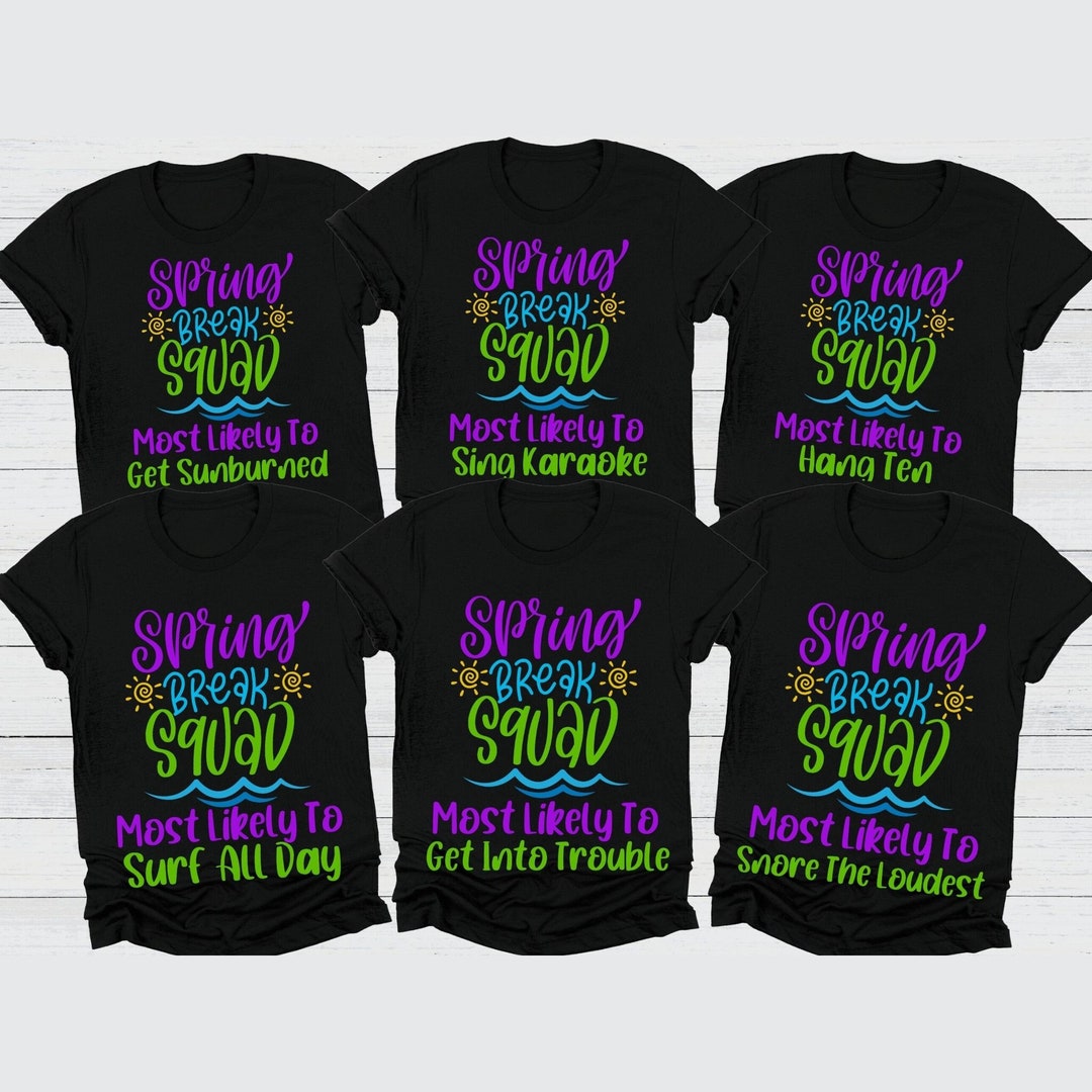 Matching Family Spring Break Shirts, Custom Vacation Tees, Family Beach ...