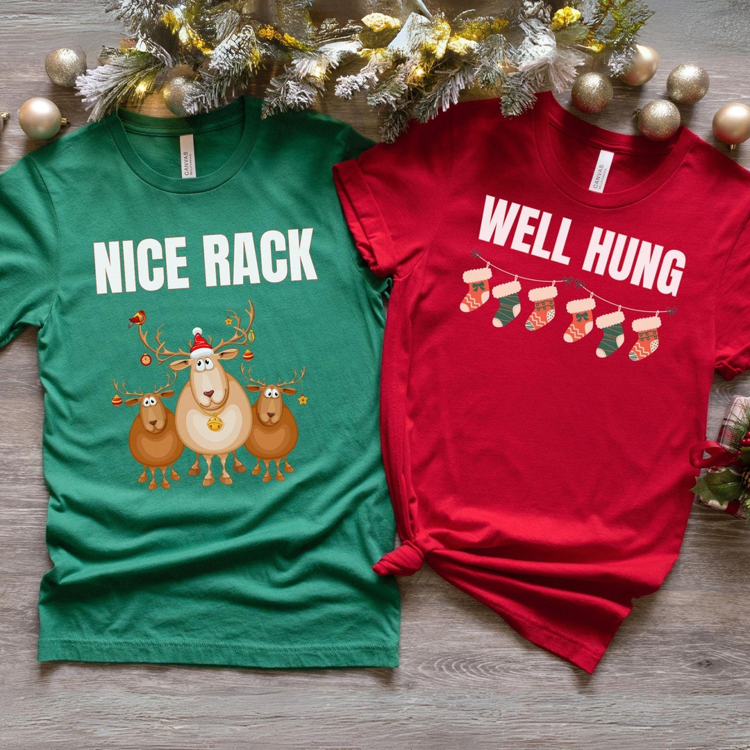 Funny Couples Pajamas for Christmas, Couples Christmas Pjs, Couples ...