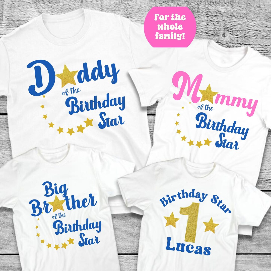 Birthday Star Birthday Shirt, Star Birthday Boy T-shirt, Family ...