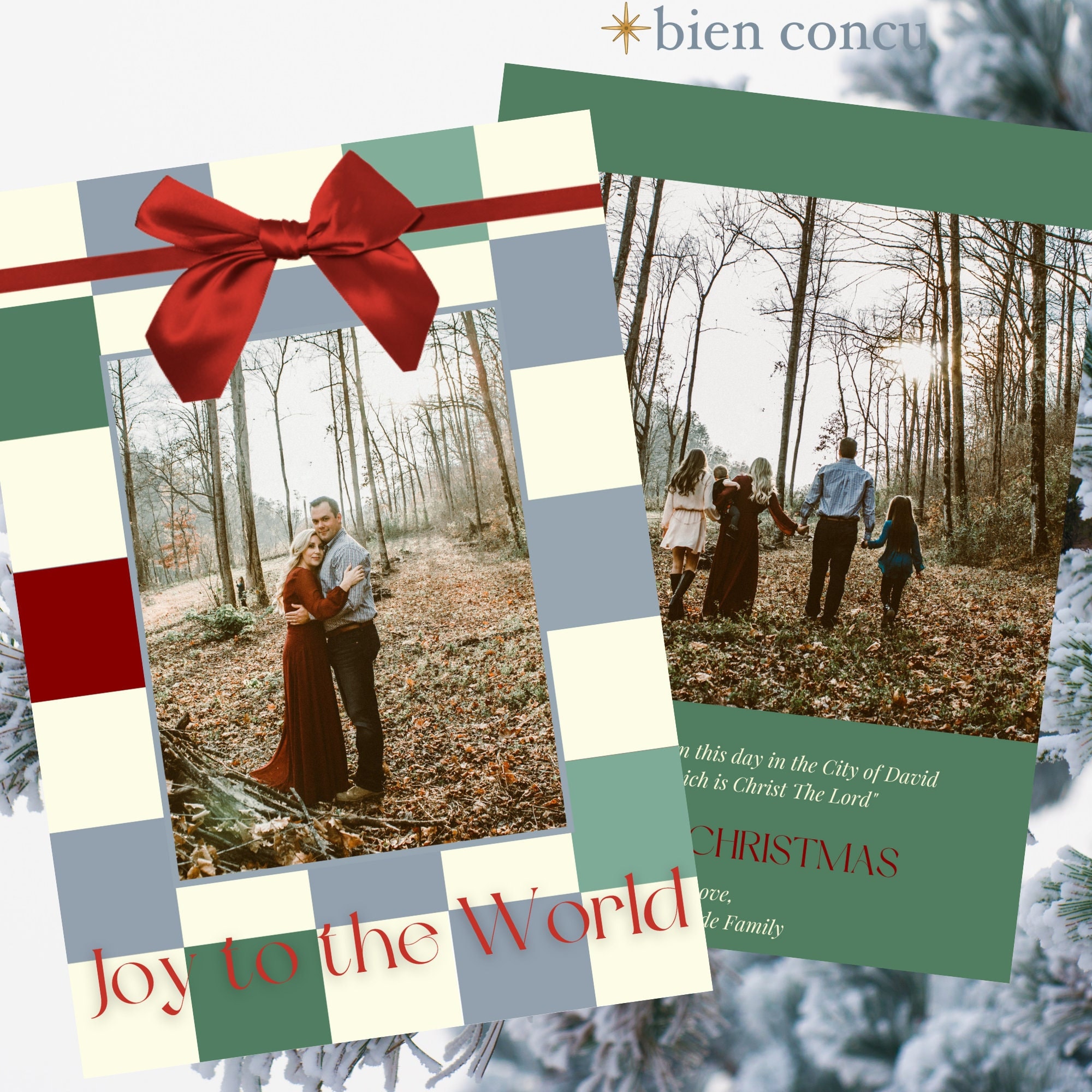 Printable Christmas Card Template, 5x7 Christmas Card, Modern Christmas ...