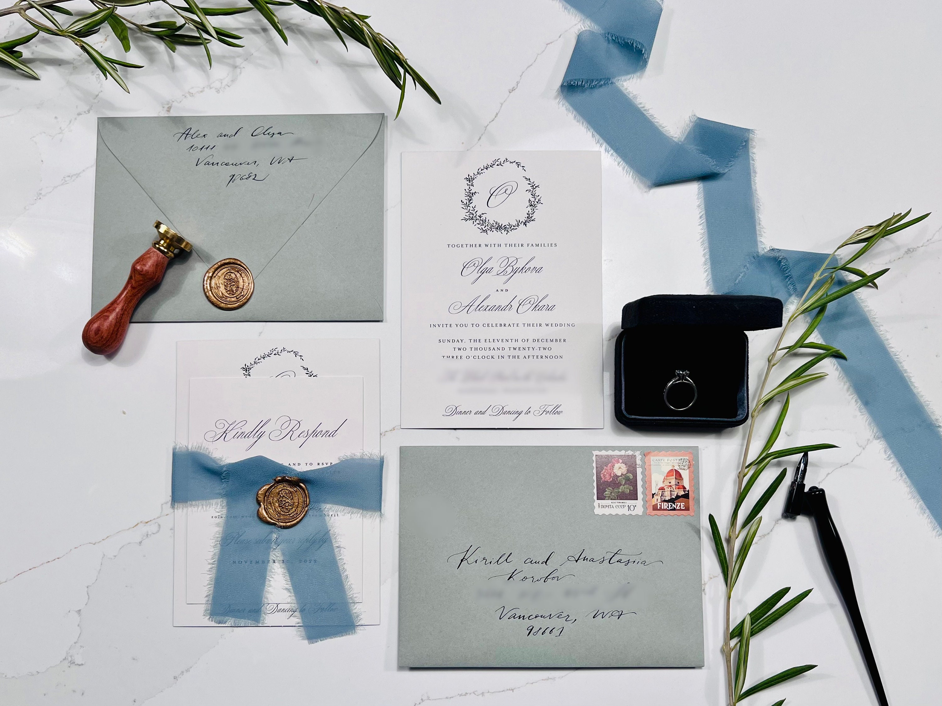 Custom Calligraphy Hand-addressed Envelopes - Etsy