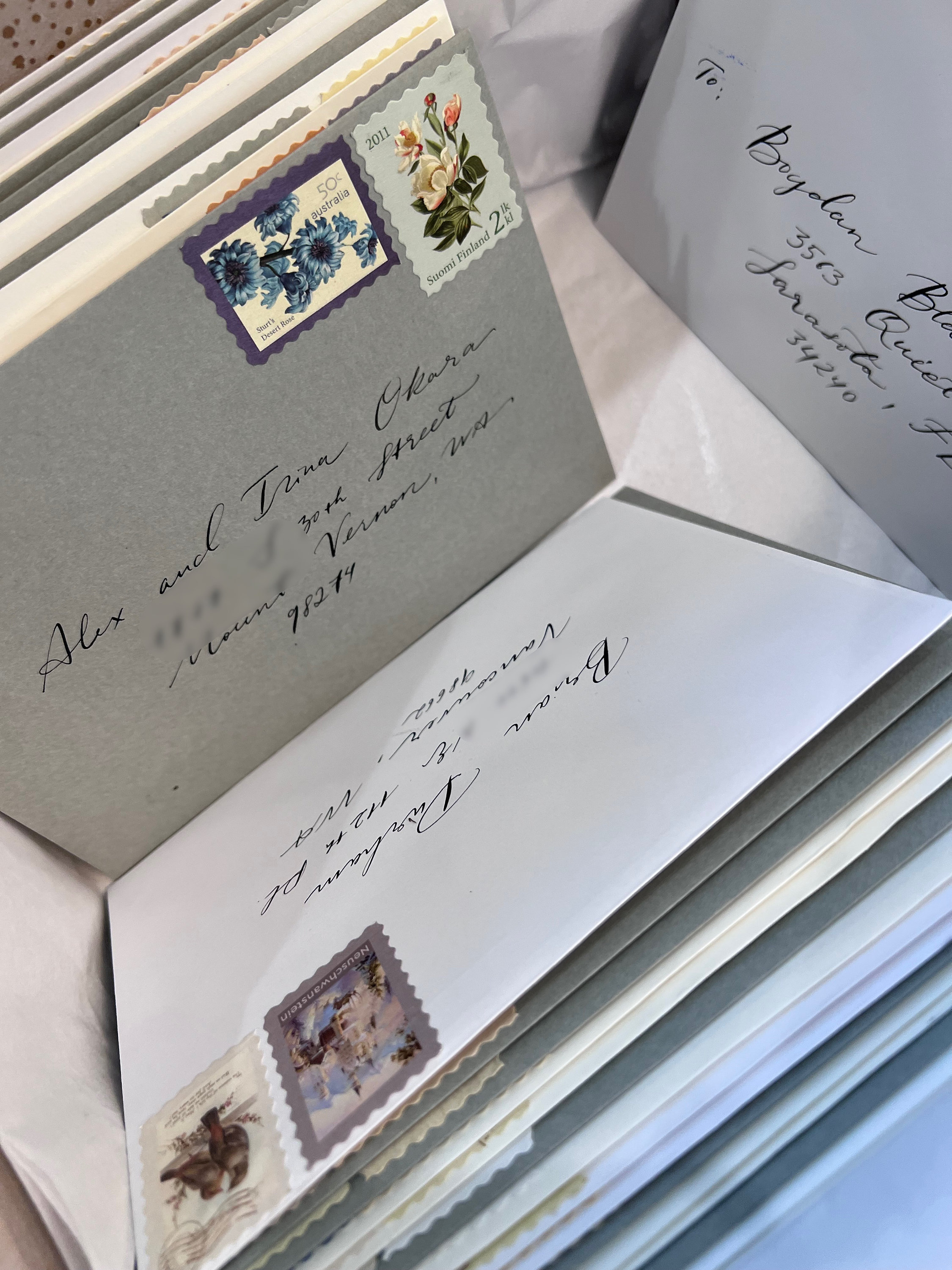 Custom Calligraphy Hand-addressed Envelopes - Etsy